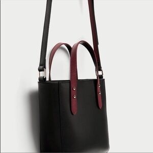 Zara | Bags | Zara Mini Tote Bag With Interchangeable Handle | Poshmark